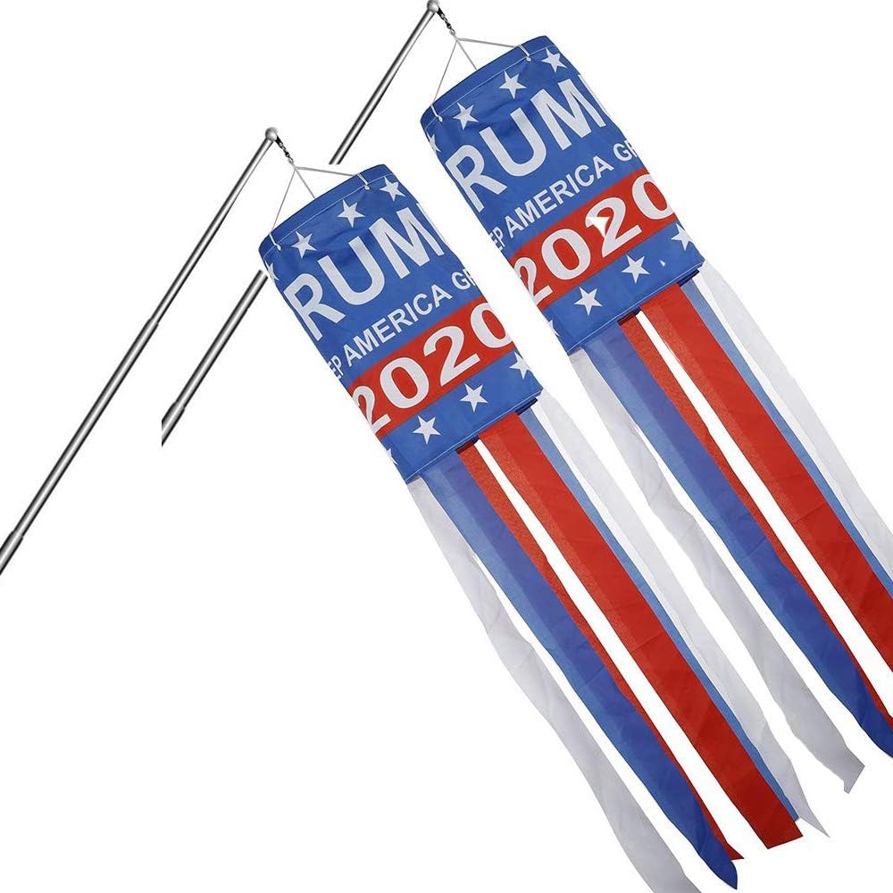 Amazon.com : XLYS 2Pack Trump 2020 Keep America Great Windsock Outdoor ...