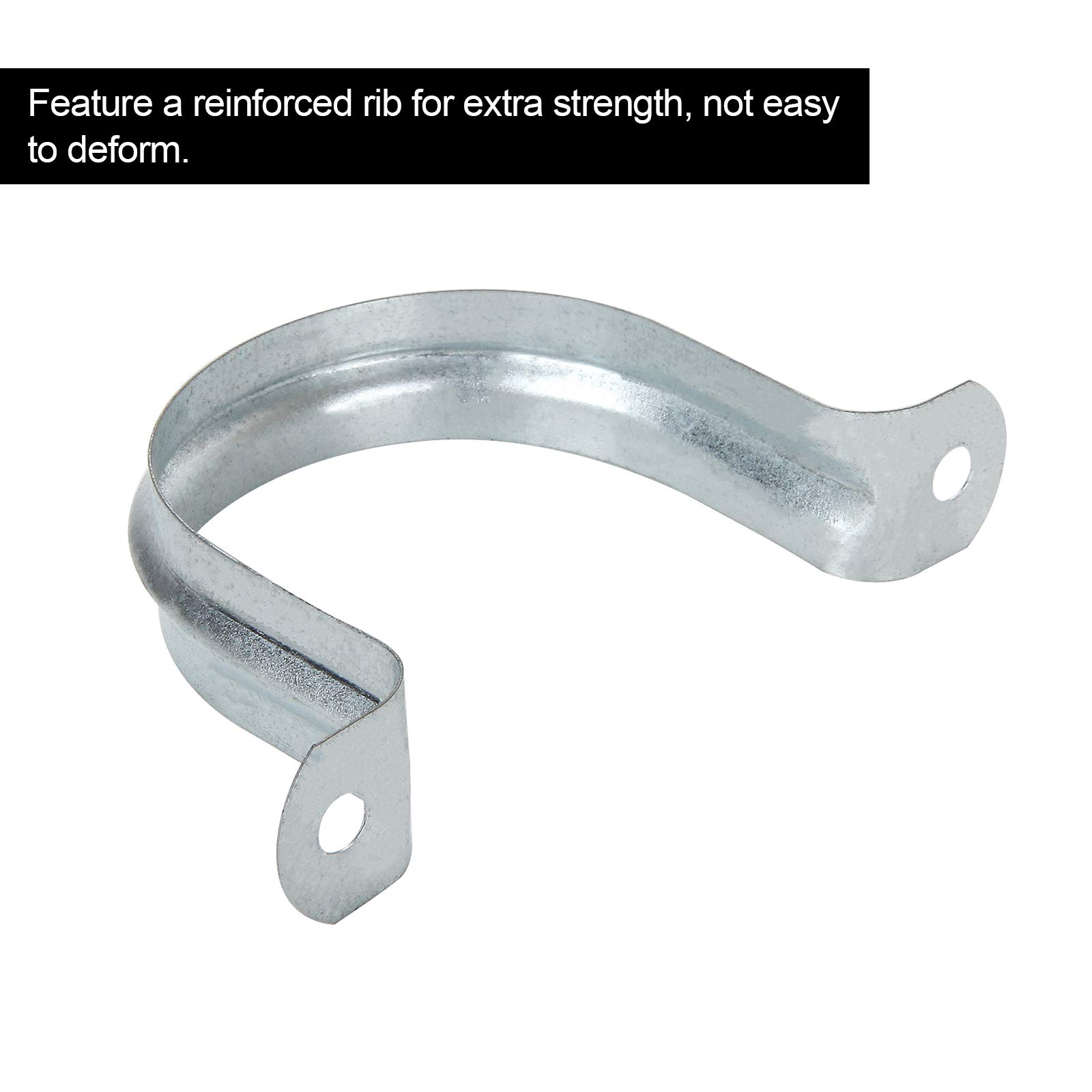 100PCS 1 Inch & 2 Inch U Bracket Pipe Strap with 2 holes, 1 Inch 2 Inch ...