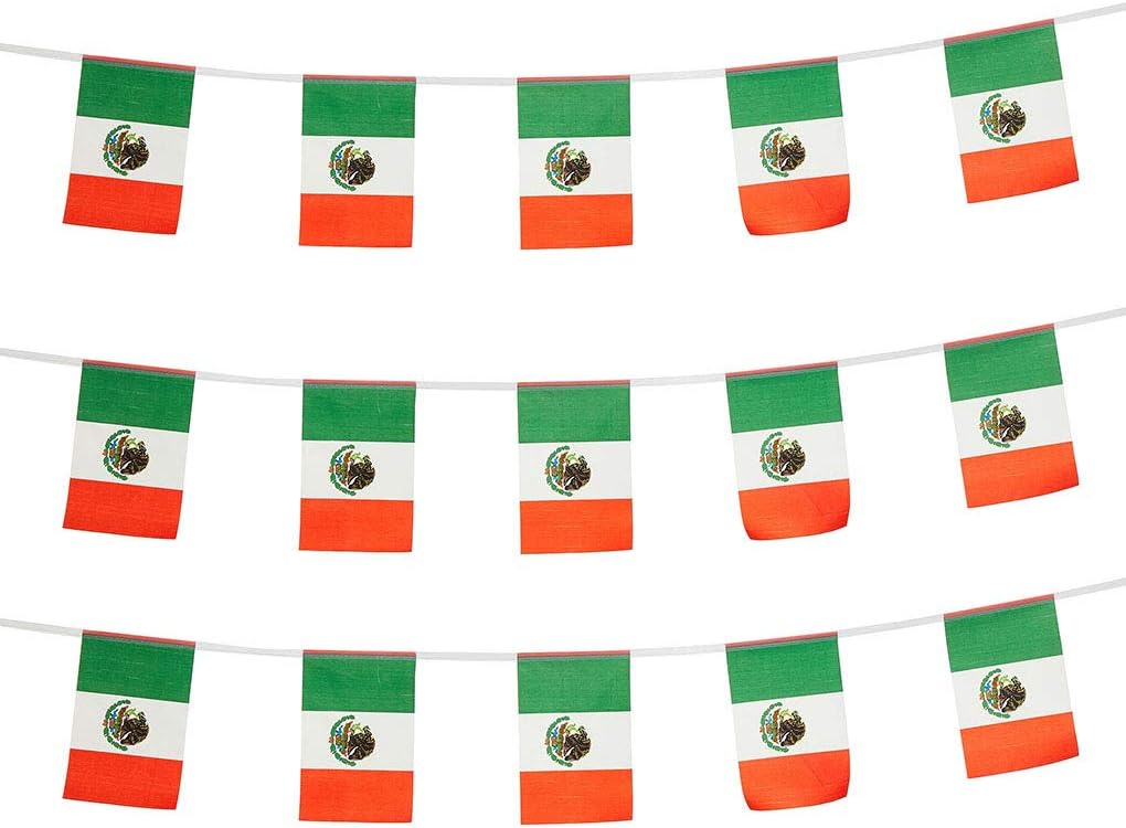 Amazon.com: Mexico Flags Mexican Small String Mini Flag Pennant Banner ...