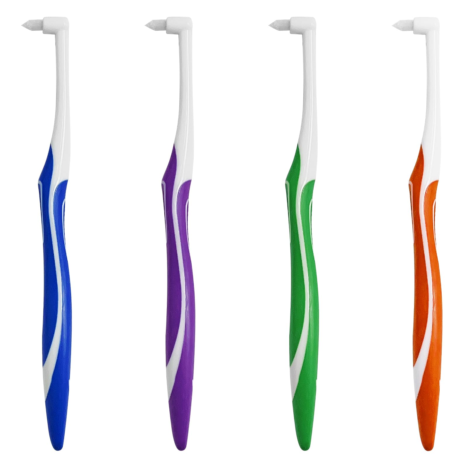 Amazon.com : 4-Pack Tuft Toothbrushes for Orthodontic Care, Interspace ...