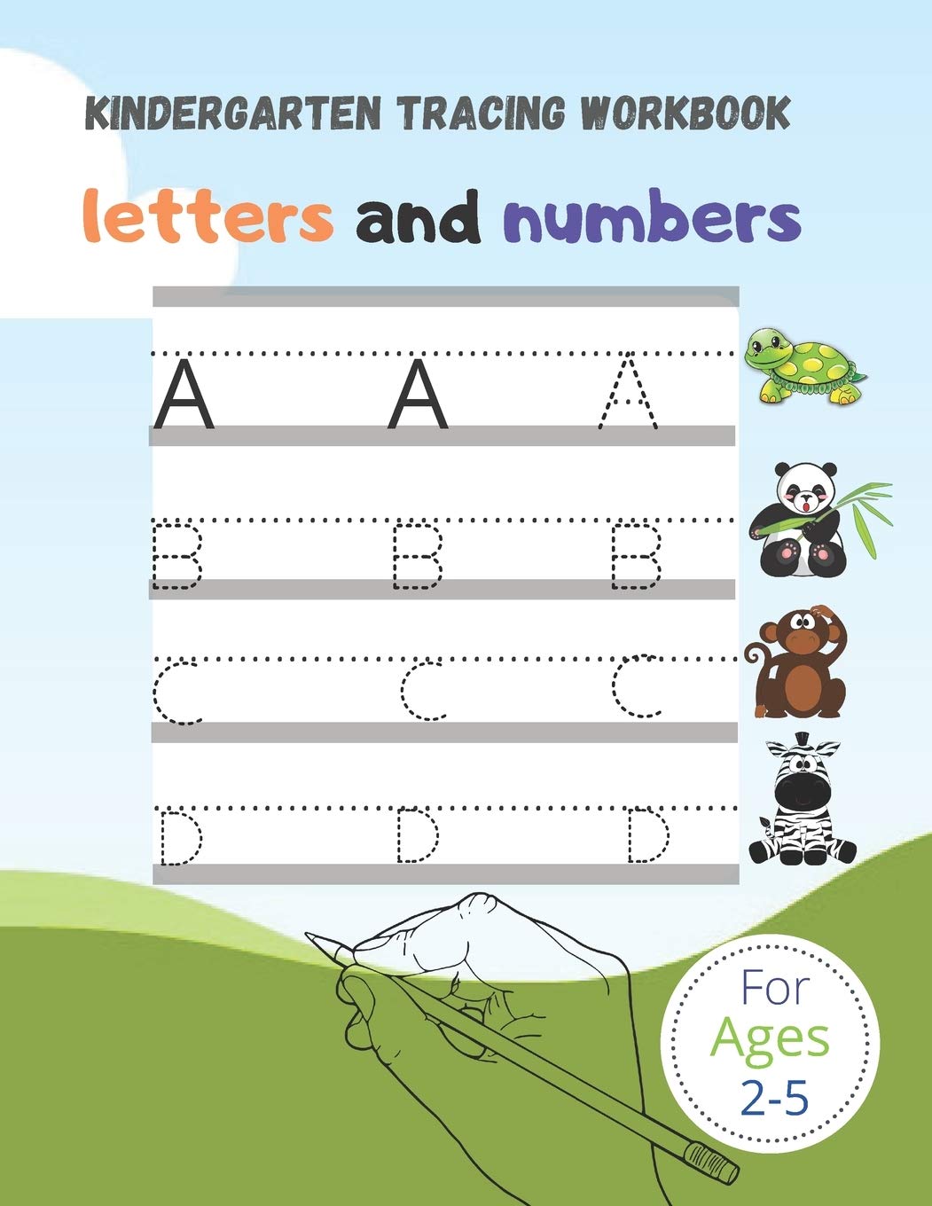 Buy kindergarten tracing workbook letters and numbers: for kids age 2 ...