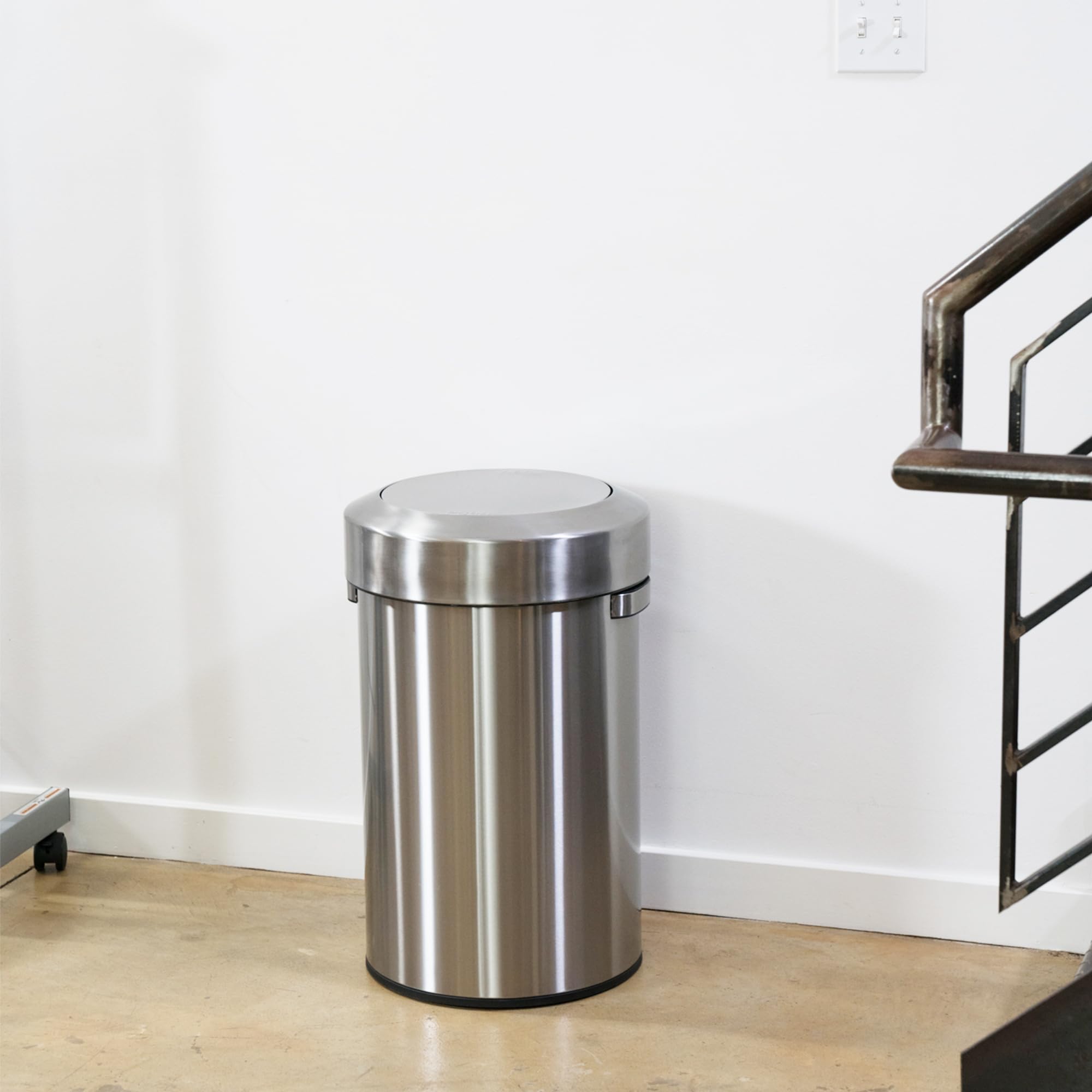 Snapklik.com : Titan 17 Gallon Swing Open Trash Can, Stainless Steel ...
