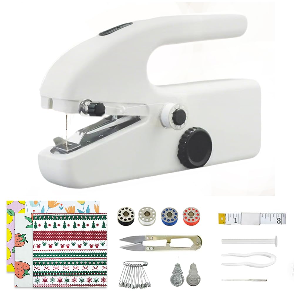 Amazon.com: Stoigeld Handheld Sewing Machine for Beginners with 4 Pcs ...
