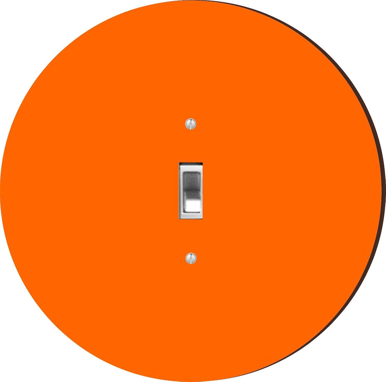 Sam Sandor - Orange Design - Round Light Switch Plate Cover - Single ...