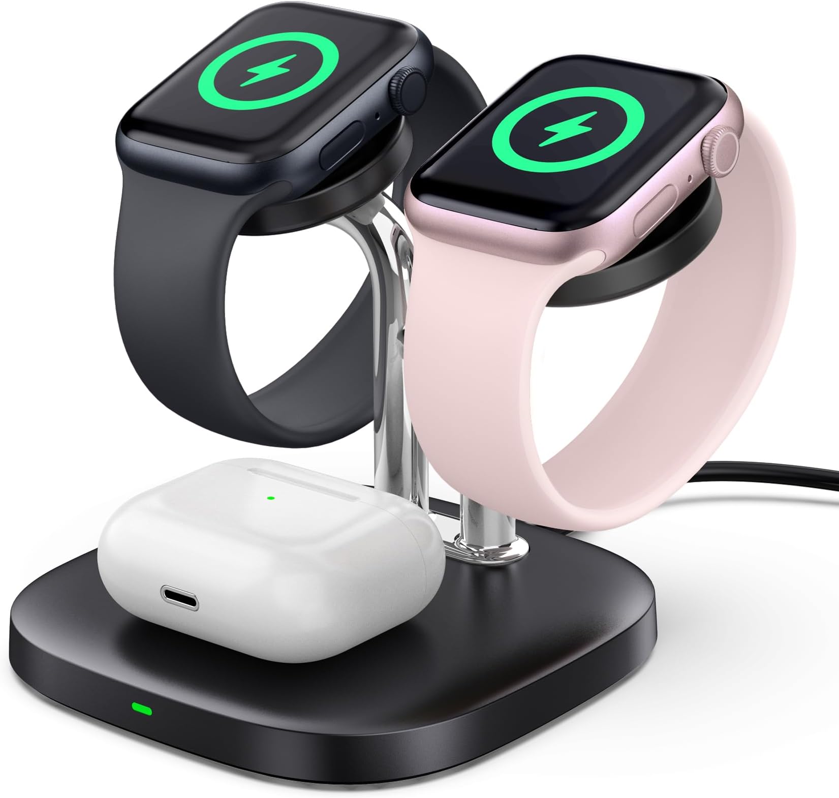 Amazon.com: ANPULES Dual Watch Charger Stand for Apple Watch 10/9 ...