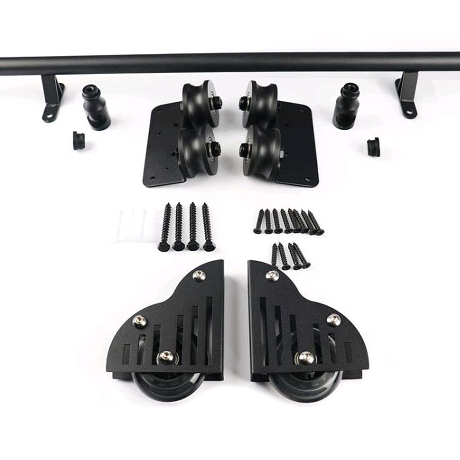 Buy Rolling Ladder Sliding Track Hardware Kit + Extention Track Round ...