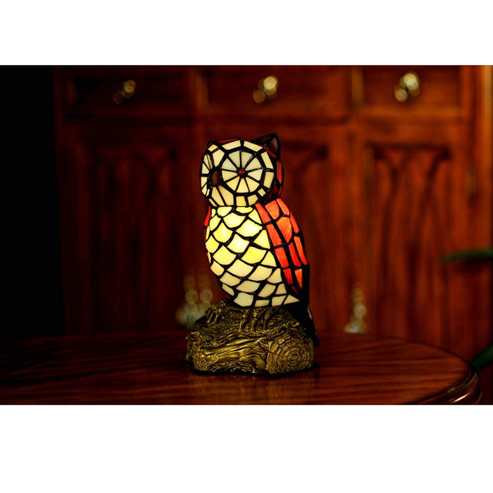 Stained Glass Owl Lamp