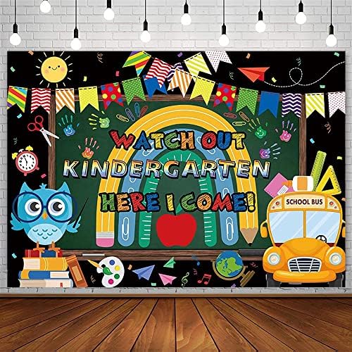 Amazon.com : AIBIIN 7x5ft Kindergarten Back to School Backdrop for Kids ...
