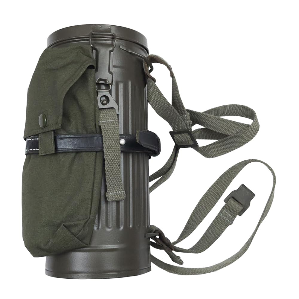 Amazon.com : German M38 Gas Mask Canister Set WW2 Mustard Gas Bag Long ...