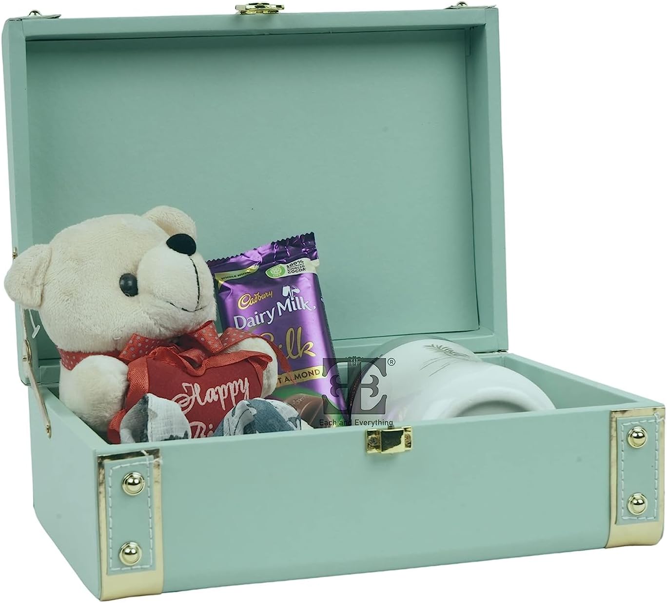 KRSNA Stainless Steel Trunk Box Storage Metal Baksha, Size (L 26 x W 15 ...