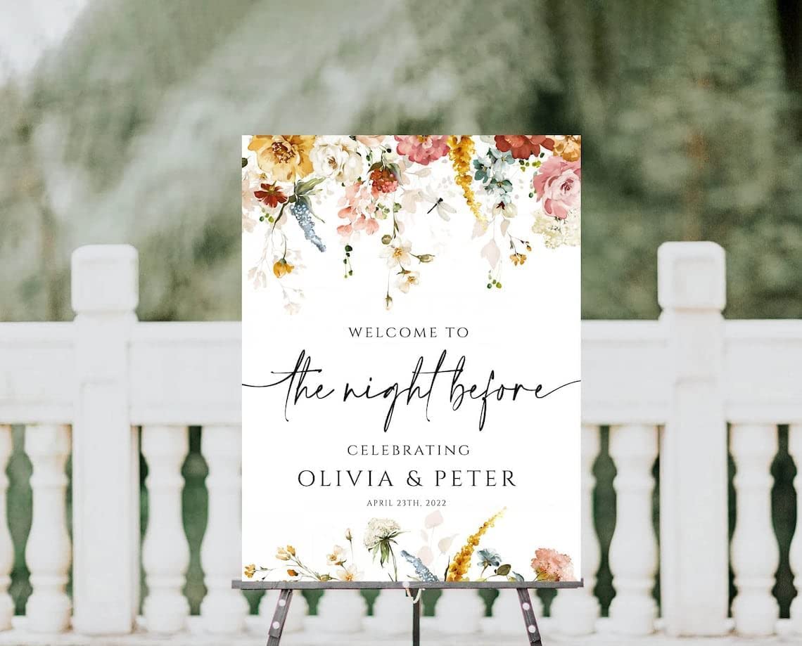 Amazon.com: The Night Before Sign, Wedding Rehearsal Home Decor, Garden ...