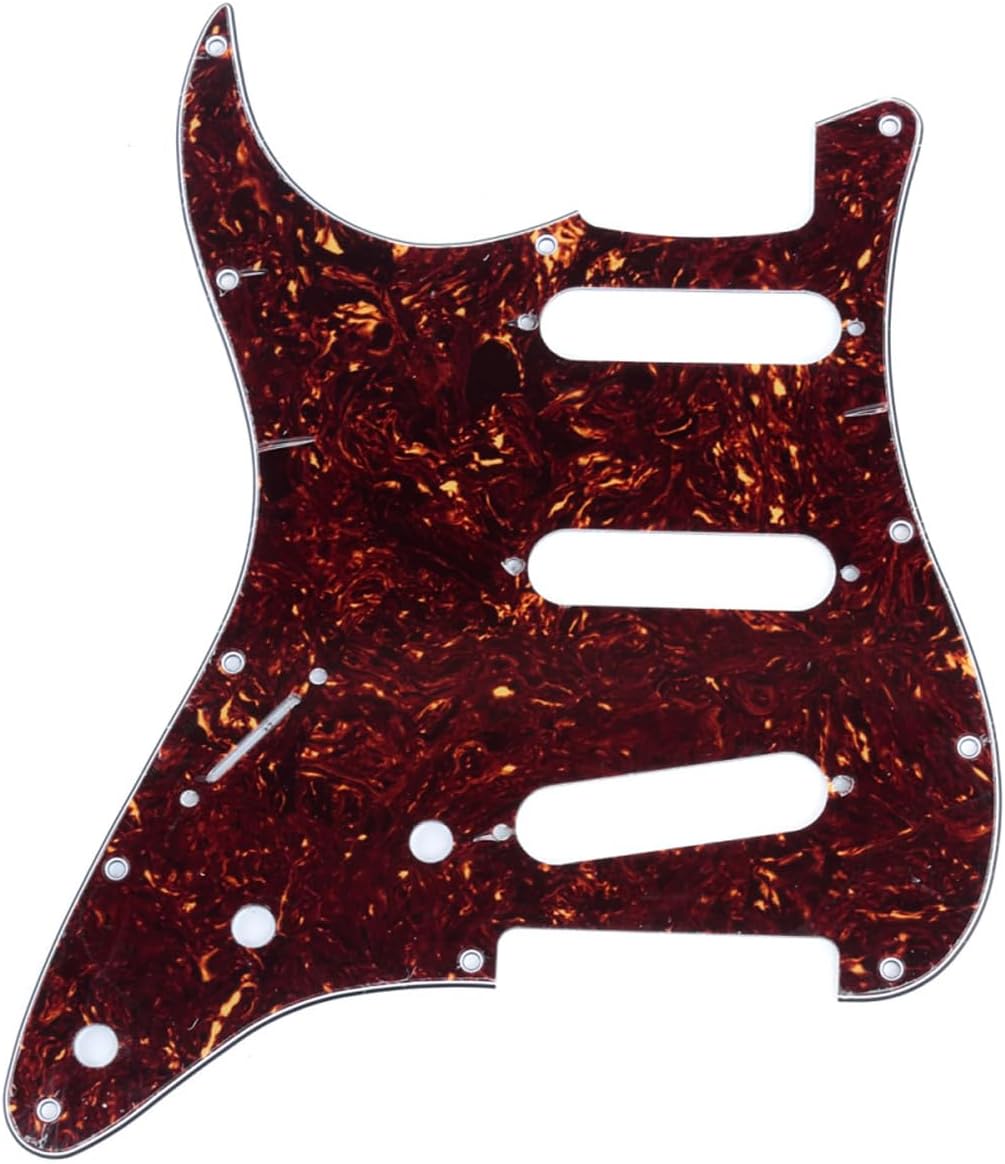 Amazon.com: Musiclily 11 Hole Left Handed Guitar Strat Pickguard SSS ...
