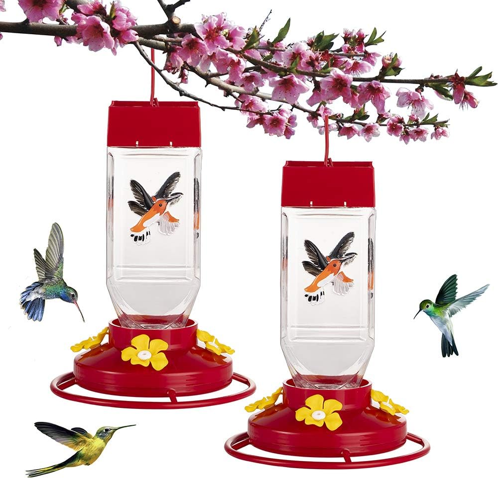 Amazon.com : Sunnyray 10 Pack Small Hummingbird Feeder for Outdoors ...