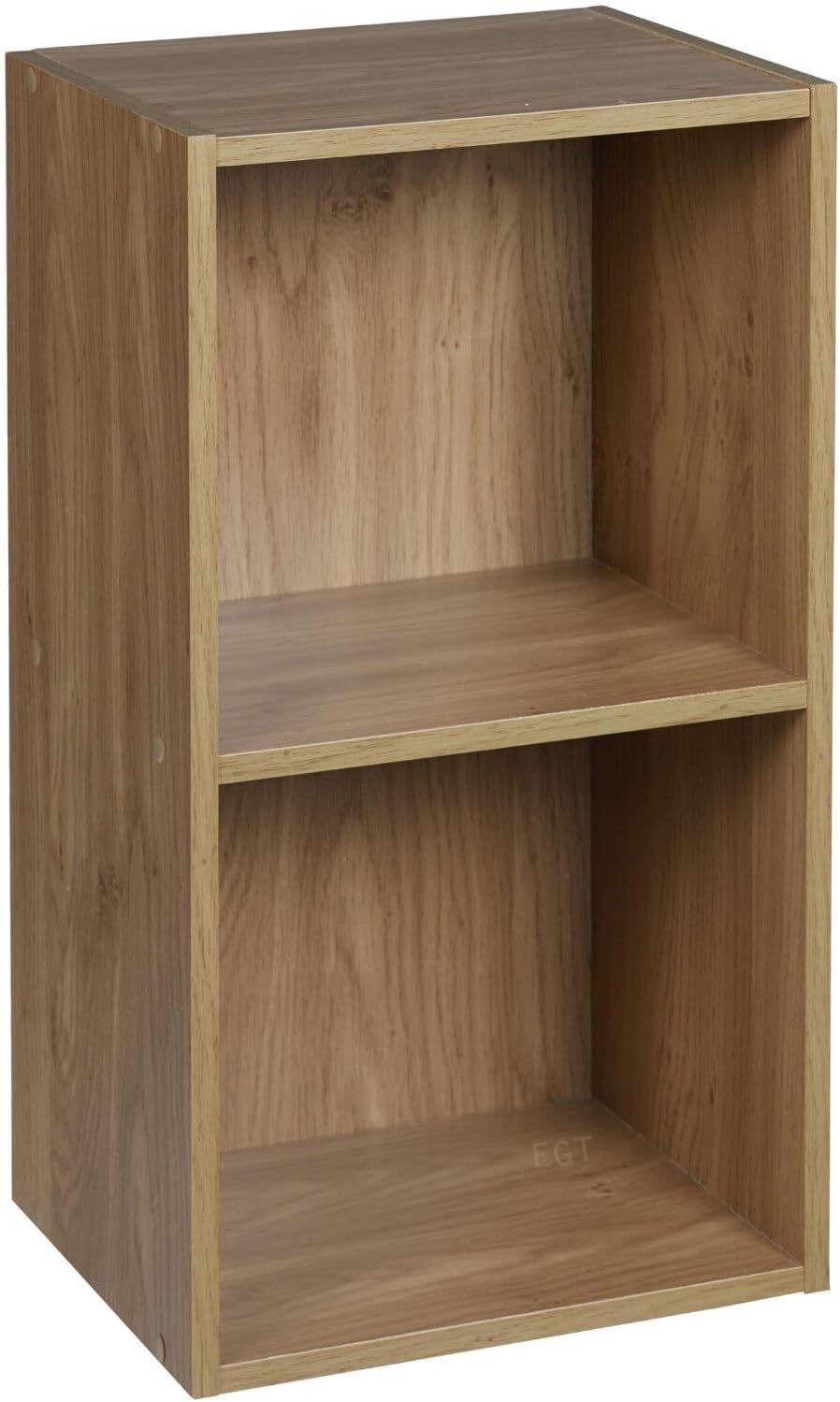 Oypla 2 Tier Wooden Shelf Beech Bookcase Shelving Storage Display Rack ...