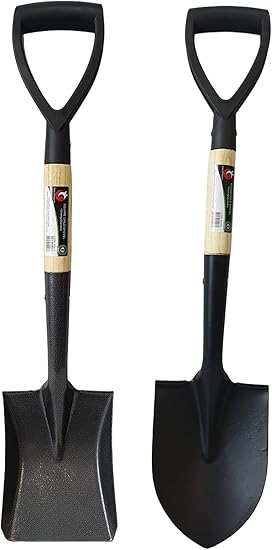 Easy shopping® SQUARE & ROUND MINI SHOVEL SET Round and Square Head ...