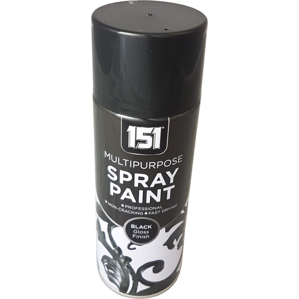 151 Multi Purpose Spray Paint 400ml Black Gloss : Amazon.co.uk: Automotive