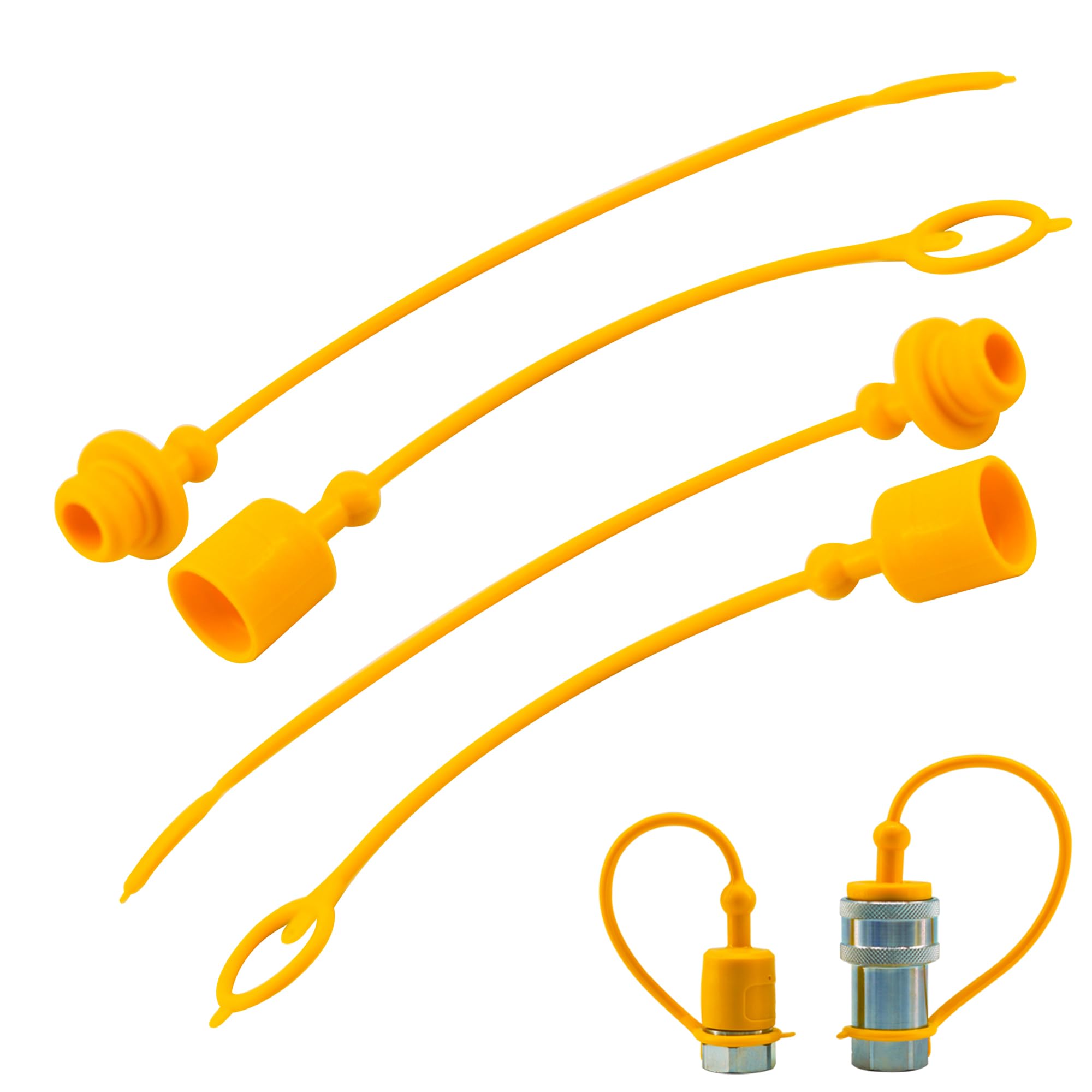 Amazon.com: 2sets 1/2 ISO A Hydraulic Coupler Male Dust Cap and Female ...