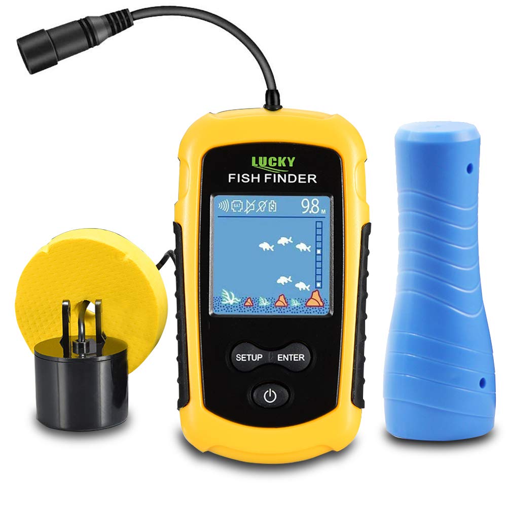 LUCKYLAKER Ice Portable Fishing Fish Finder Wired Handheld Fishing ...