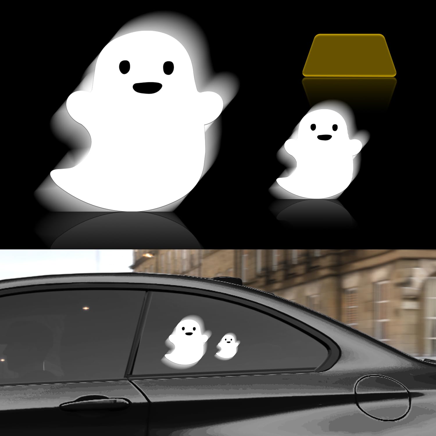 Amazon.com - IKSII 2PCS Funny Halloween Ghost Car Decals Stickers ...
