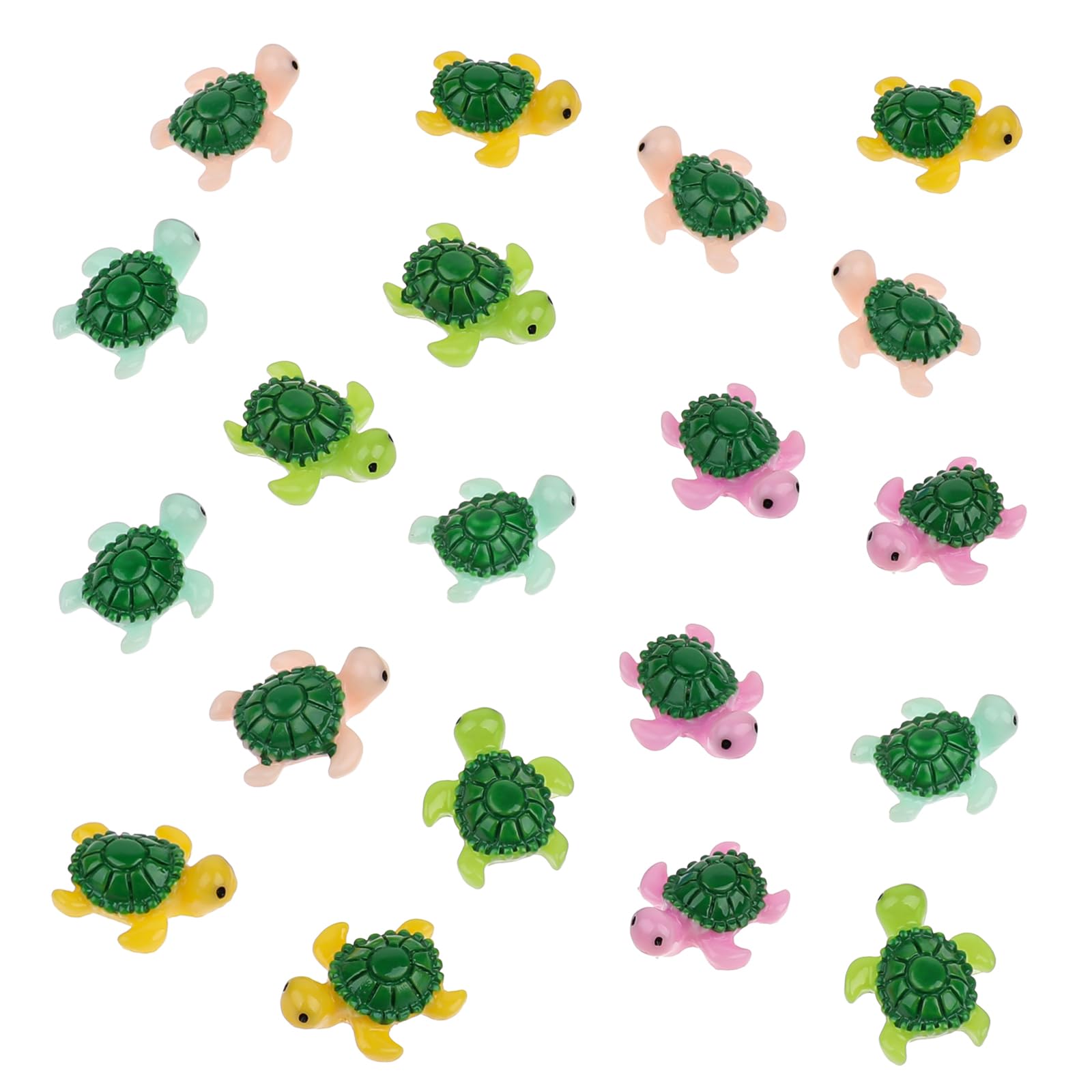 Amazon.com: 20 Pcs Miniature Turtles Multicolored Mini Turtle Decor ...