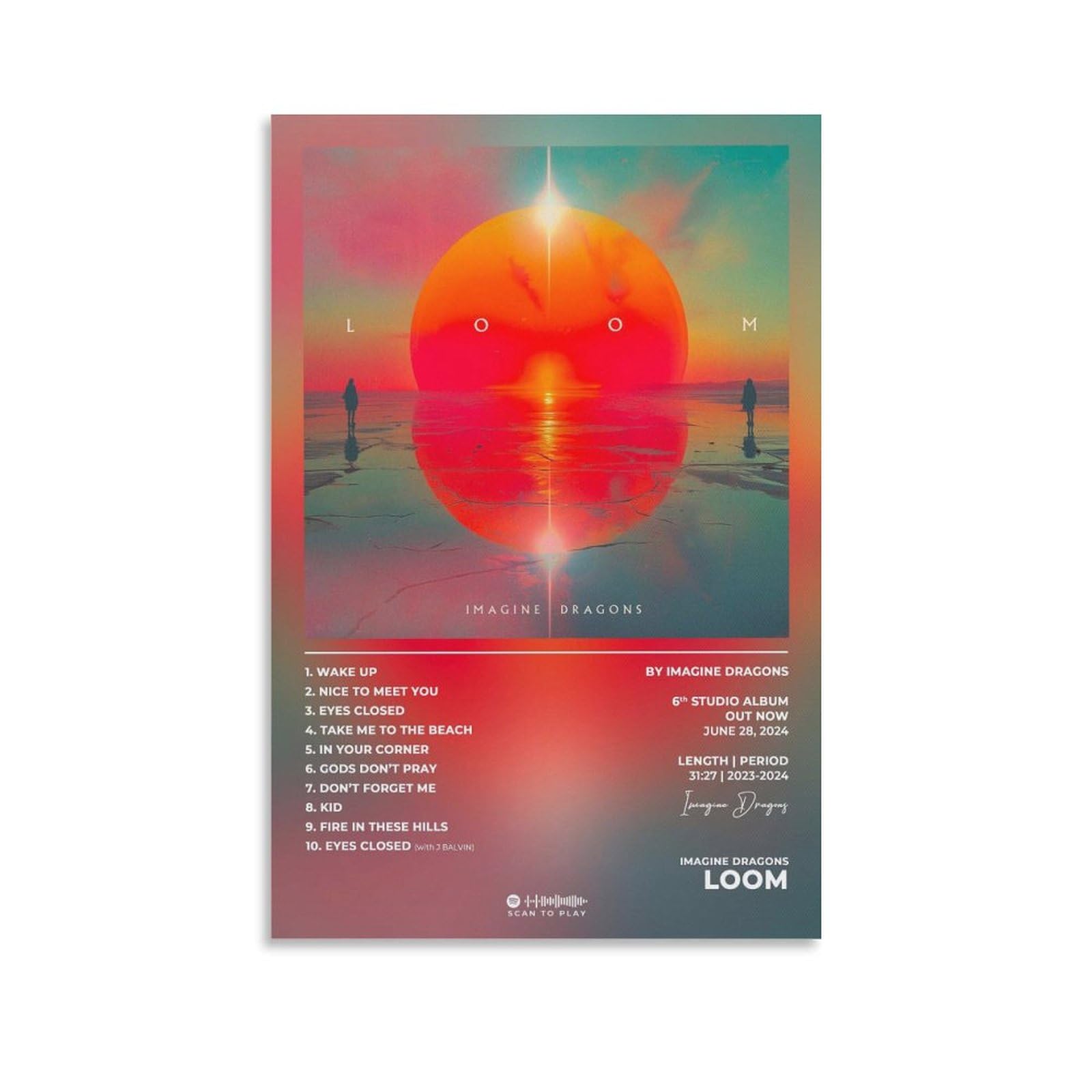 Amazon.com: Loom Imagine Dragons Poster Canvas Poster Bedroom ...