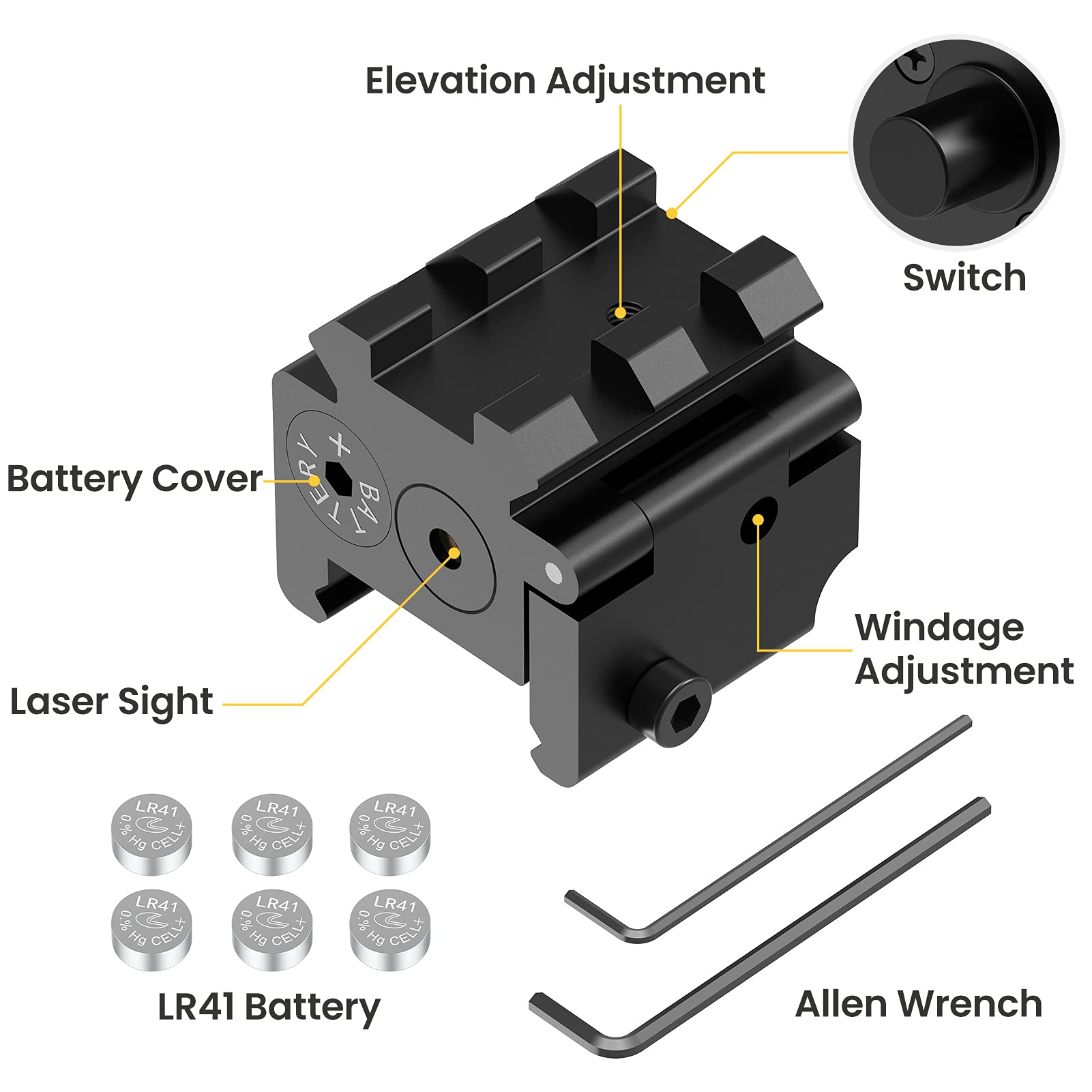 Buy Feyachi PL-19 Laser Sight Upgrade Airsoft Gun Lasers Low-Profile ...
