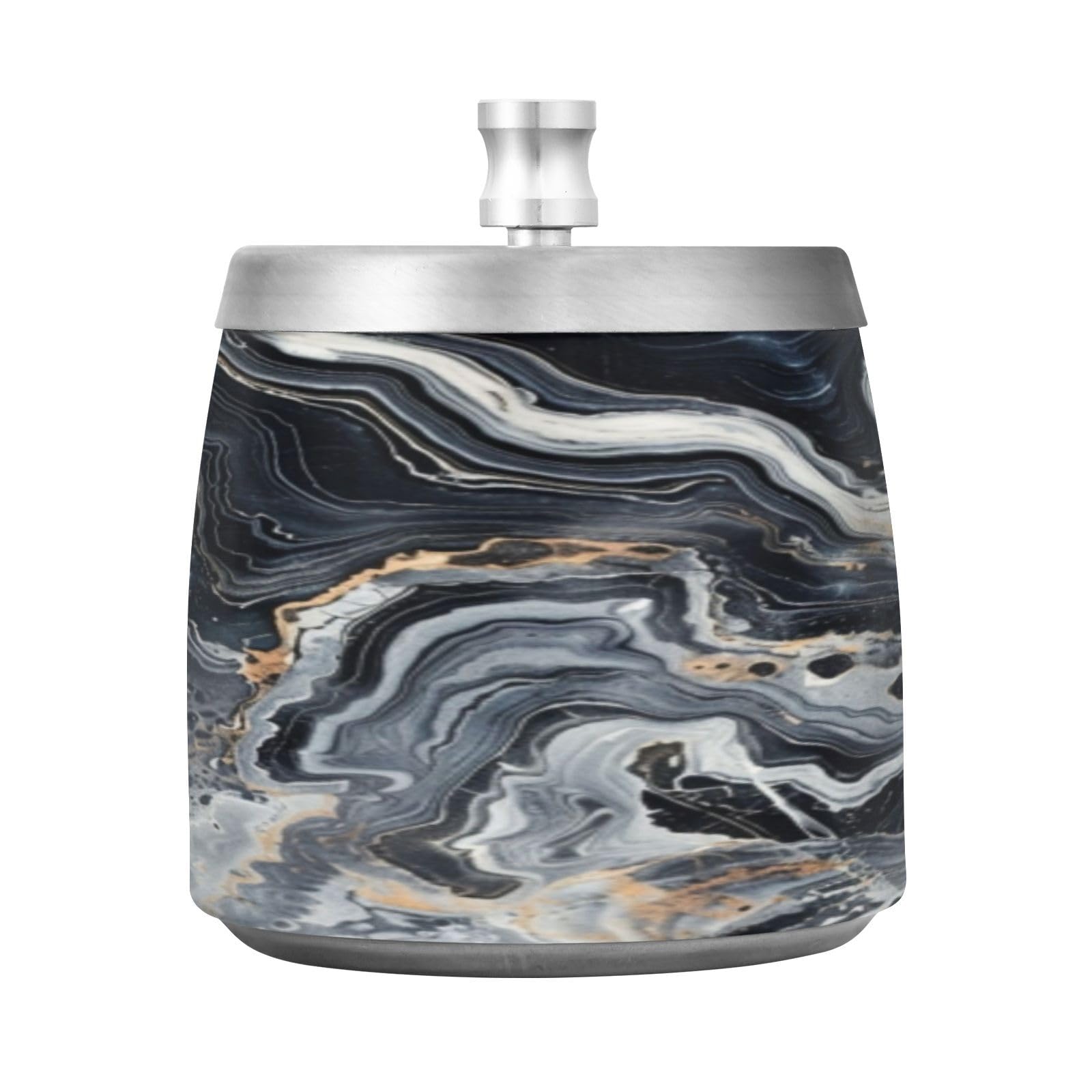 Amazon.com: Black Marble Ashtray with Lid for Cigarette Outdoor Cool ...