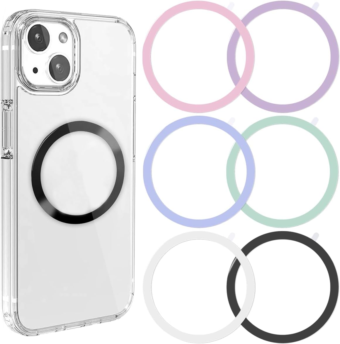 6 Colors Universal Metal Rings Compatible with Magsafe Magnetic ...