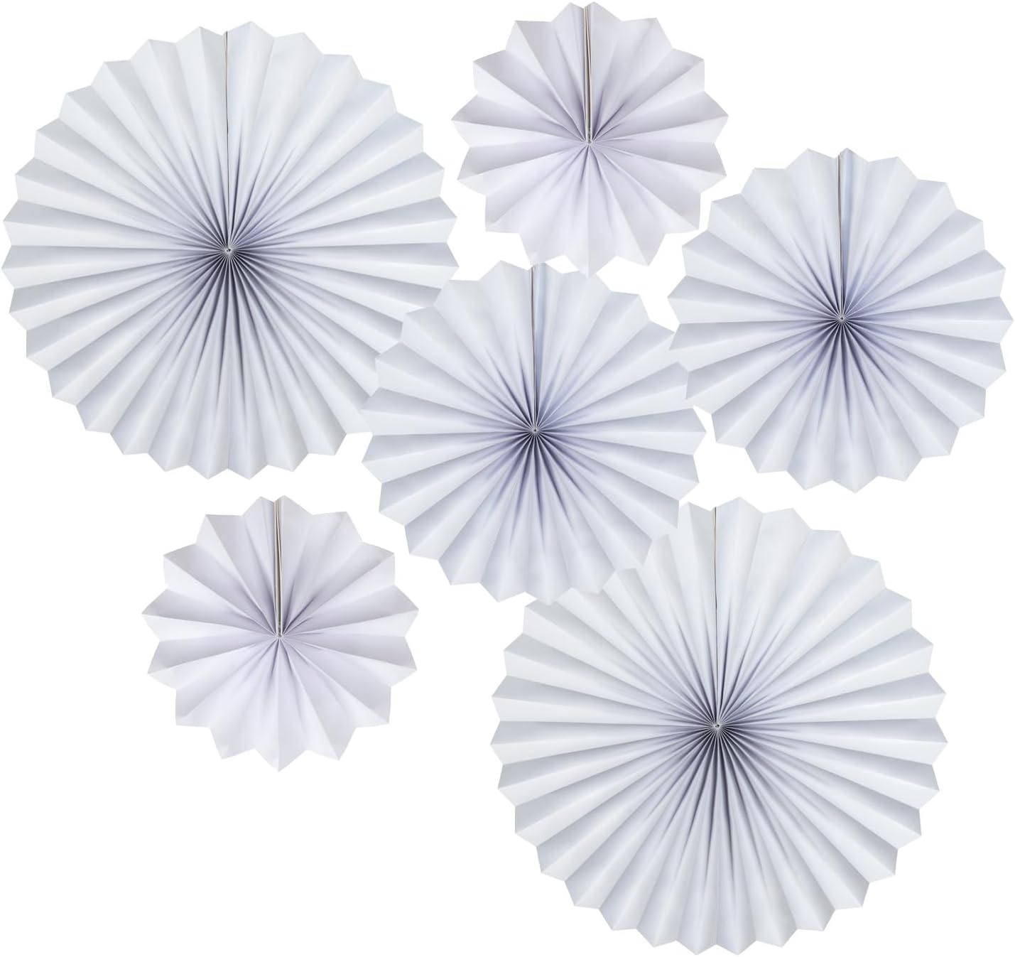 Amazon.com: White Party Hanging Paper Fans Decor - Wedding Engagement ...