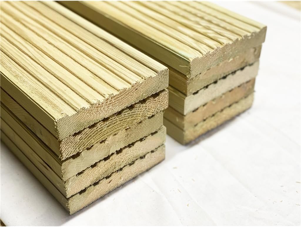 PACK OF 10 - Deluxe Deck Boards - 4.8m Length - Pressure Treated Timber ...