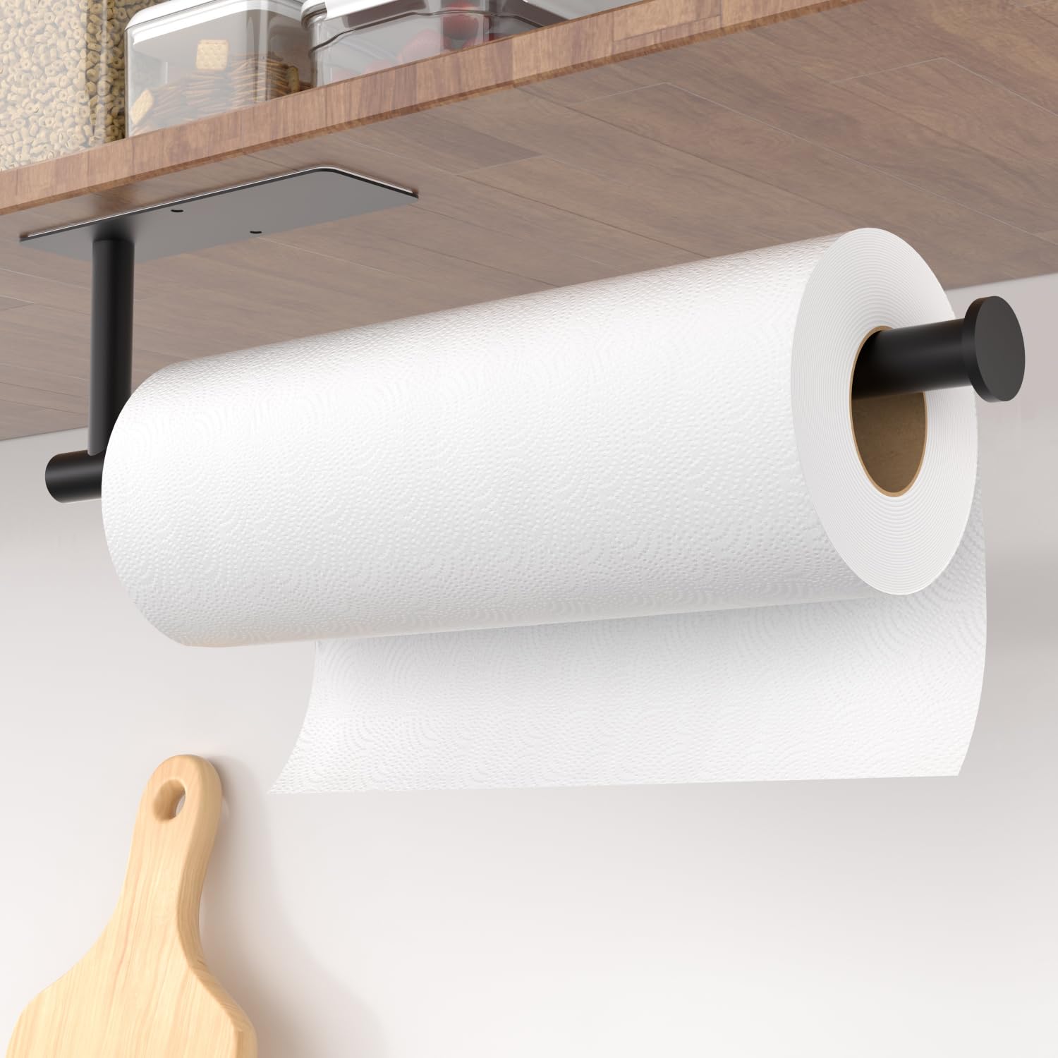 Amazon.com - Paper Towel Holder Under Cabinet - Matte Black Paper Towel ...