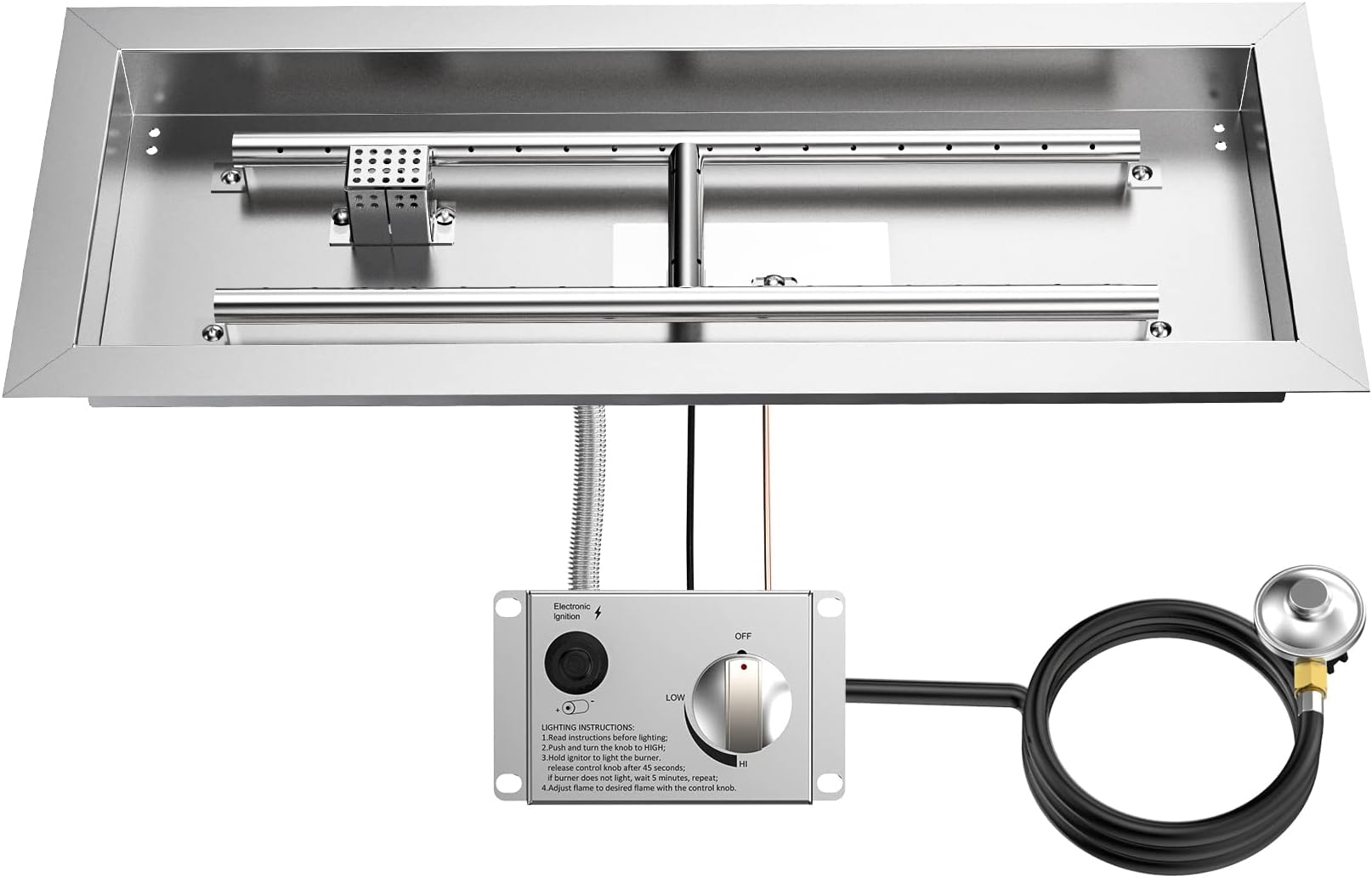 Amazon.com: MENSI 24 by 8 Inch Stainless Steel Rectangle Drop in ...