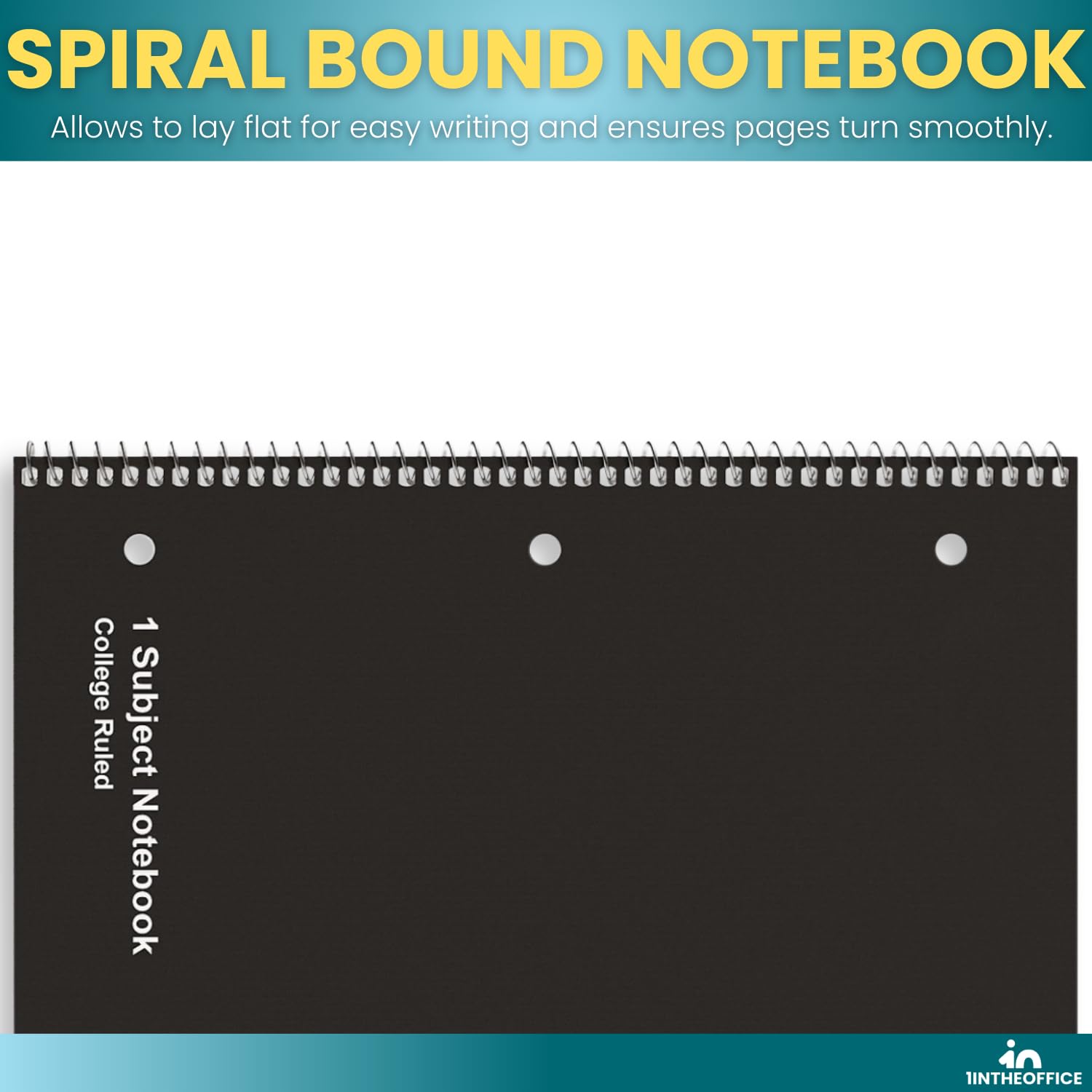 Snapklik.com : 1InTheOffice College Ruled Spiral Notebook 8x11, Spiral ...