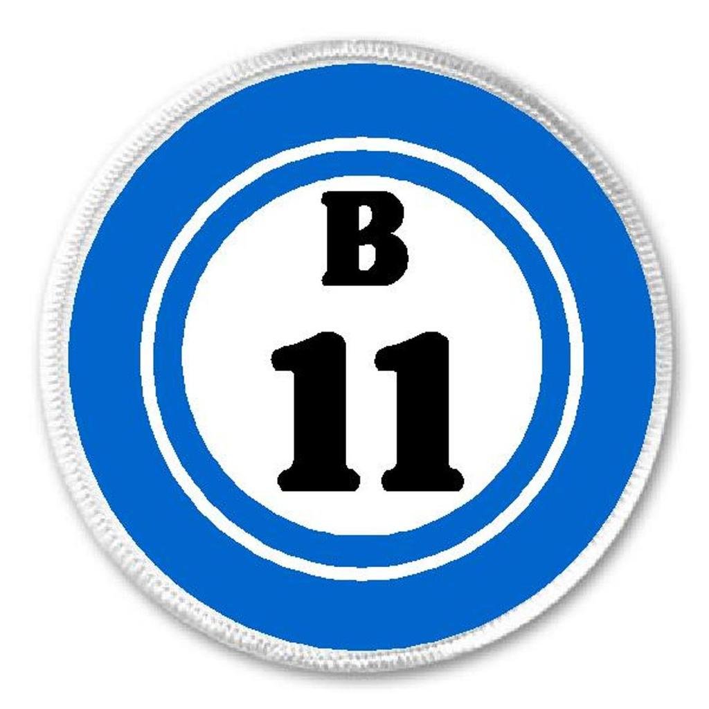 Amazon.com: B 11 B11 Bingo Ball - 3" Sew/Iron On Patch Game Hobby ...