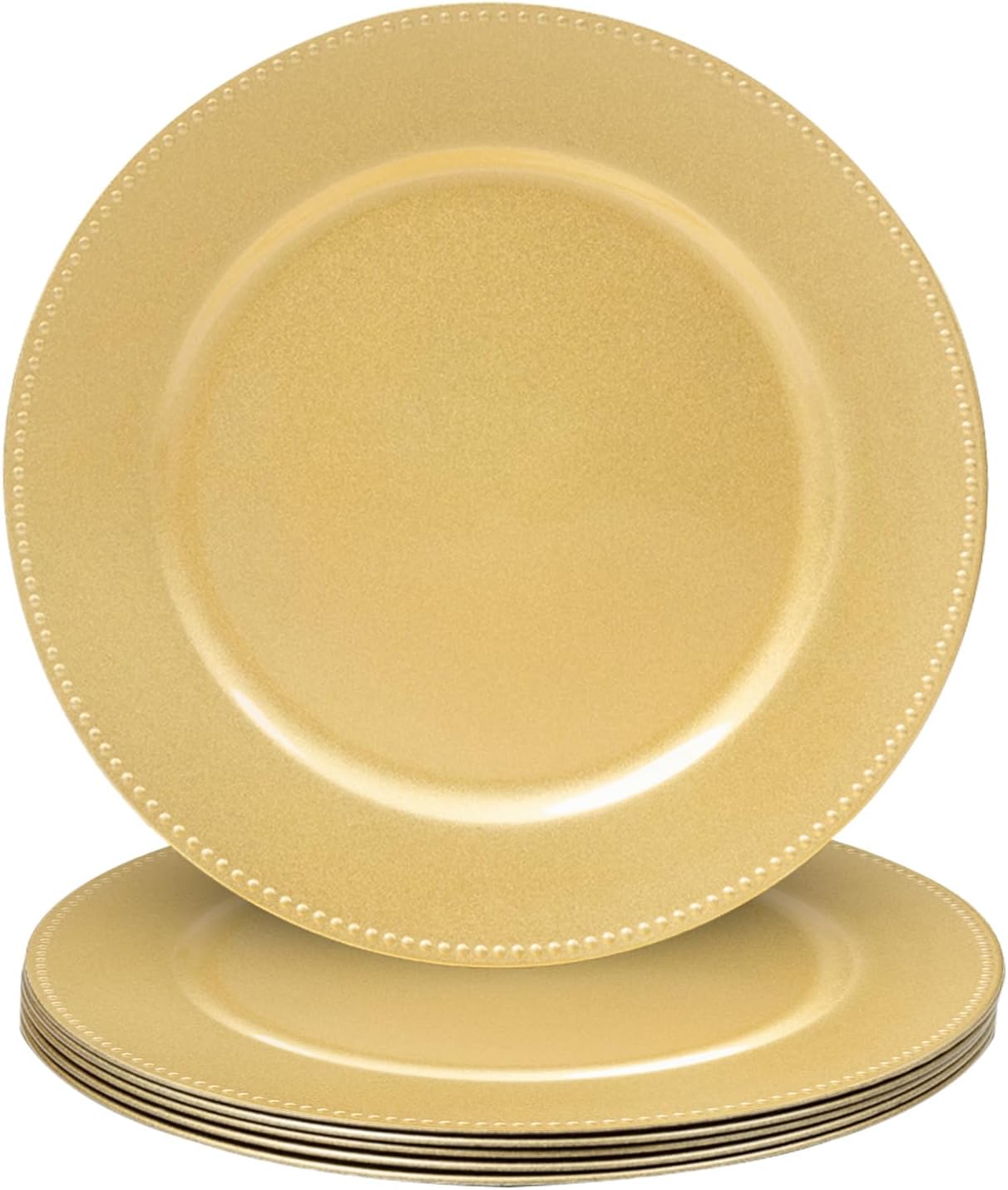 Amazon.com | JoWeez Gold Charger Plates with Matching Napkin Holders ...