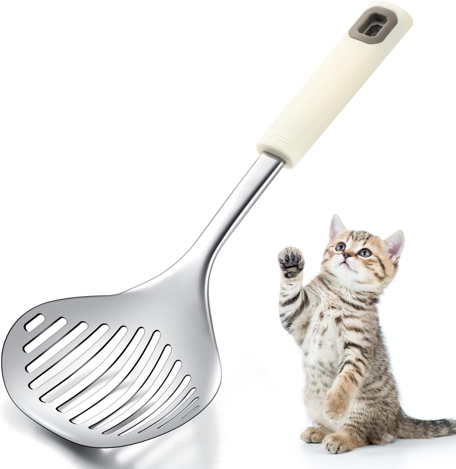 Pooper Scooper Cat Litter Scoop, Cat Small Mesh, Kitty Metal Scooper ...
