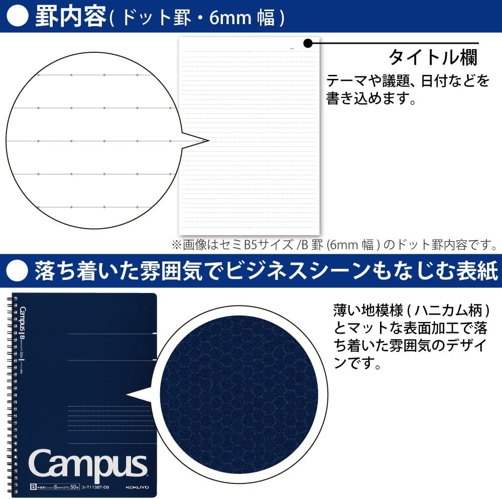 Snapklik.com : KOKUYO Campus Twin Ring Notebook, Business Type, Dot B ...