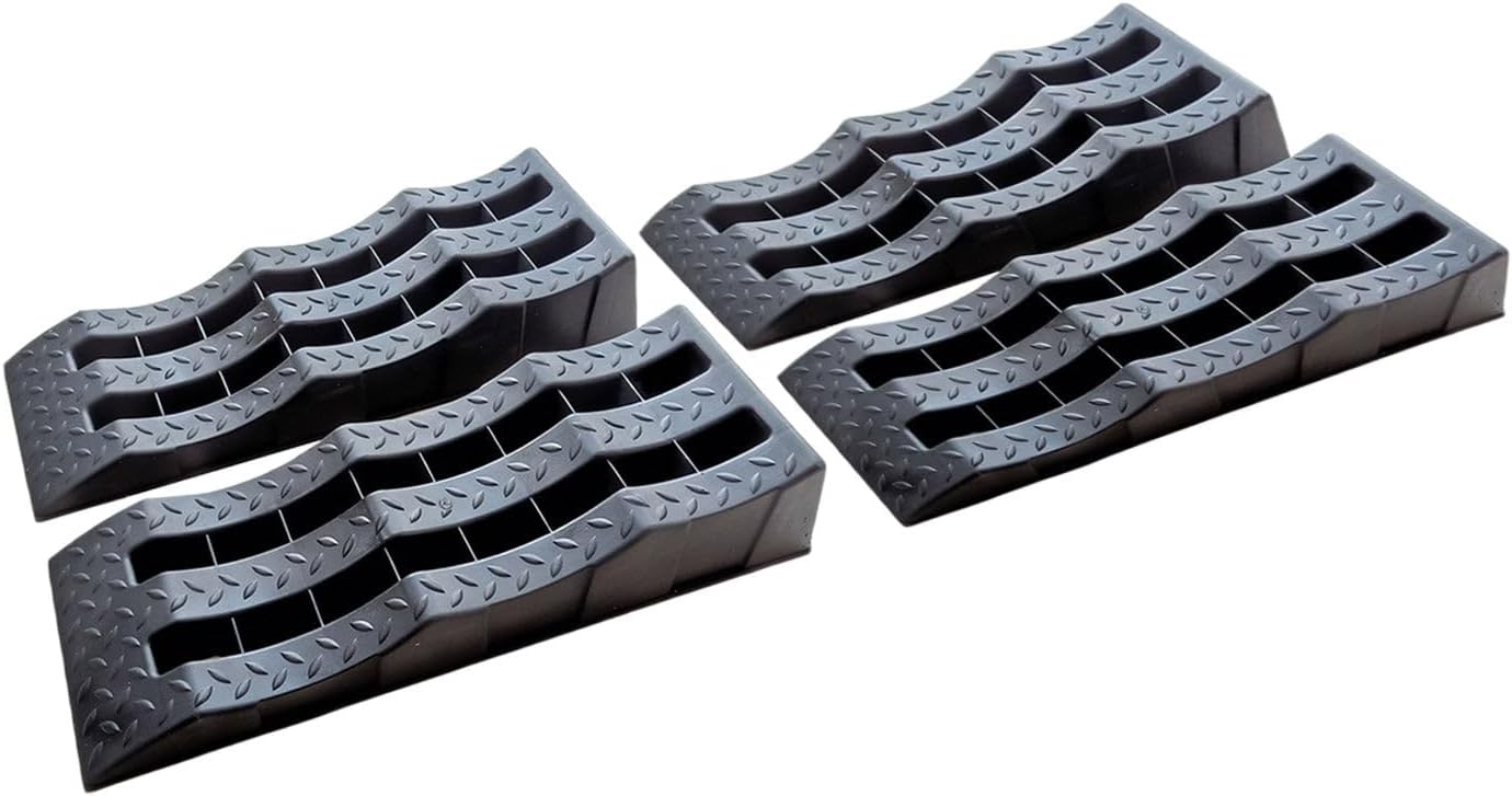 OMAC 4 Pcs Set Multi-Level Ramps for RV Trailer Camper Car Wheel Chocks ...
