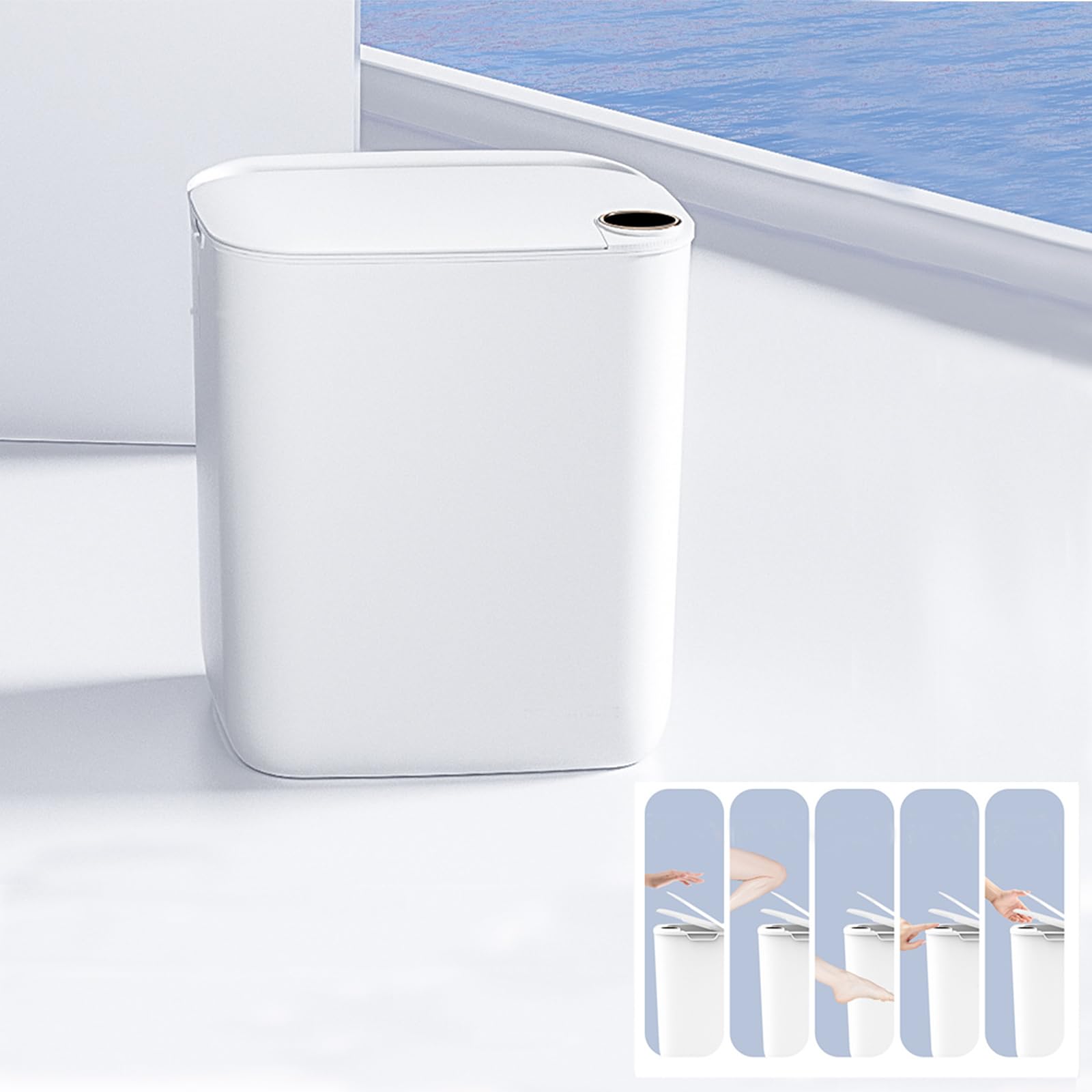 SEASKY Cubo De Basura Automático Con Sensor Para Baño, 20 L Botes de ...
