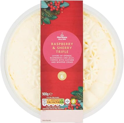 Morrisons Raspberry Sherry Trifle, 900g : Amazon.co.uk: Grocery