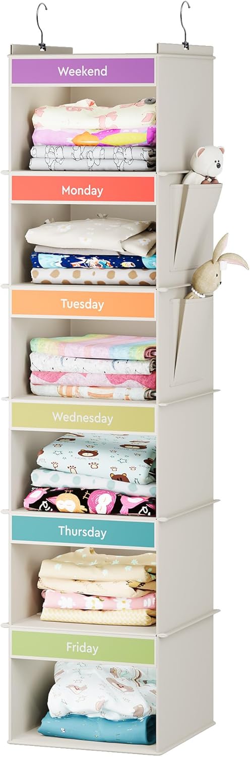 Amazon.com: YOUDENOVA 6-Shelf Weekly Hanging Closet Organizer, Weekly ...