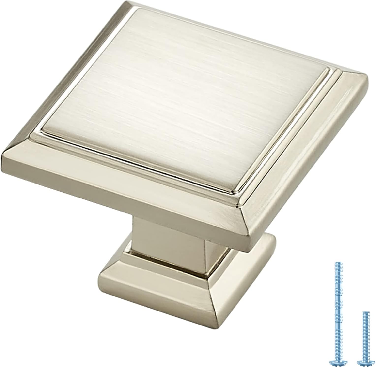 10 Pack Kitchen Cabinet Pulls Square Drawer Pulls Single Hole Cabinet ...