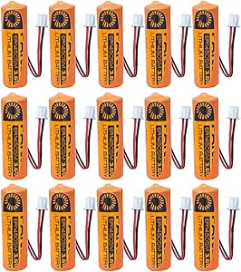 Amazon.com: RUNAAJA (15-Pack) ER14505M 3.6V 2200mAh Li-SOCL₂ Non-Rechargeable Lithium Battery ...