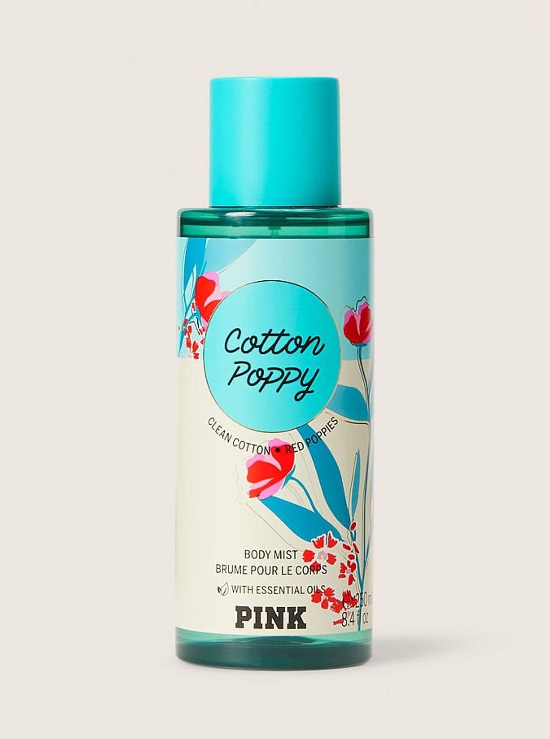 Amazon.com : Victoria Secret PINK New | COTTON POPPY | Body Mist with ...