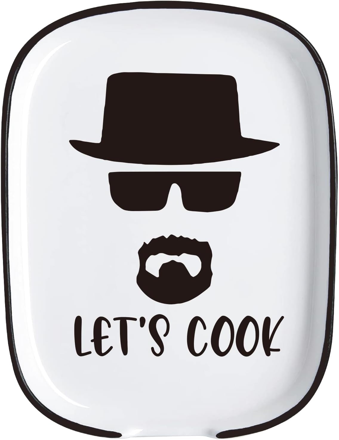 Amazon.com: Kwtzkuo® Funny Let's Cook Spoon Rest, White Ceramic Spoon ...