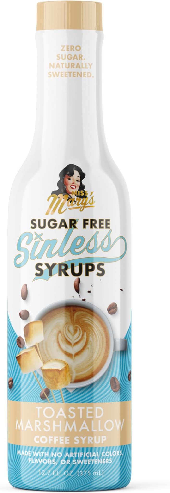Amazon.com: Sugar Free Toasted Marshmallow Sinless Syrup - Stevia Based ...