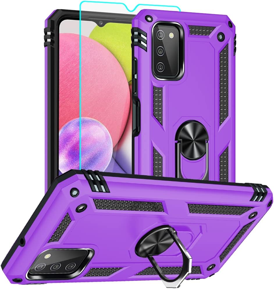 Amazon.com: TORRTOWAY Case for Samsung Galaxy A03S Case Kickstand ...