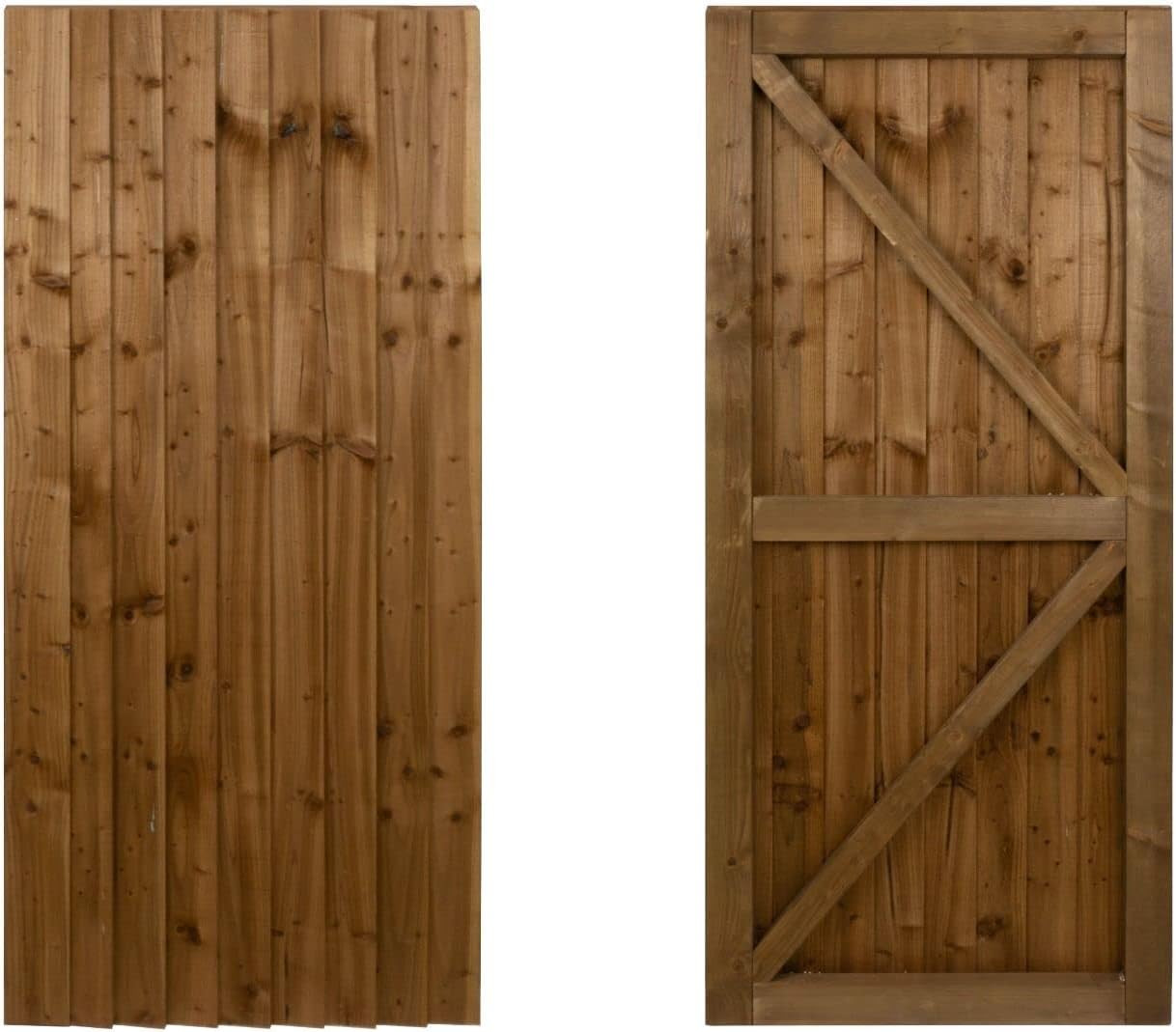 Featheredge Wooden Garden and Side Gates, Fully Framed and Capped (v2 ...