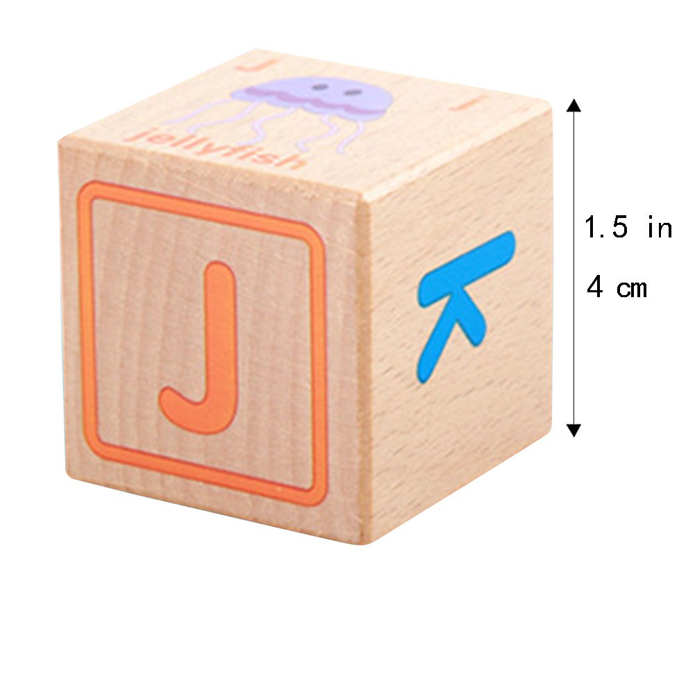 Buy Lewo Wooden Abc Blocks Building Games Extralarge 26 Pcs Alphabet