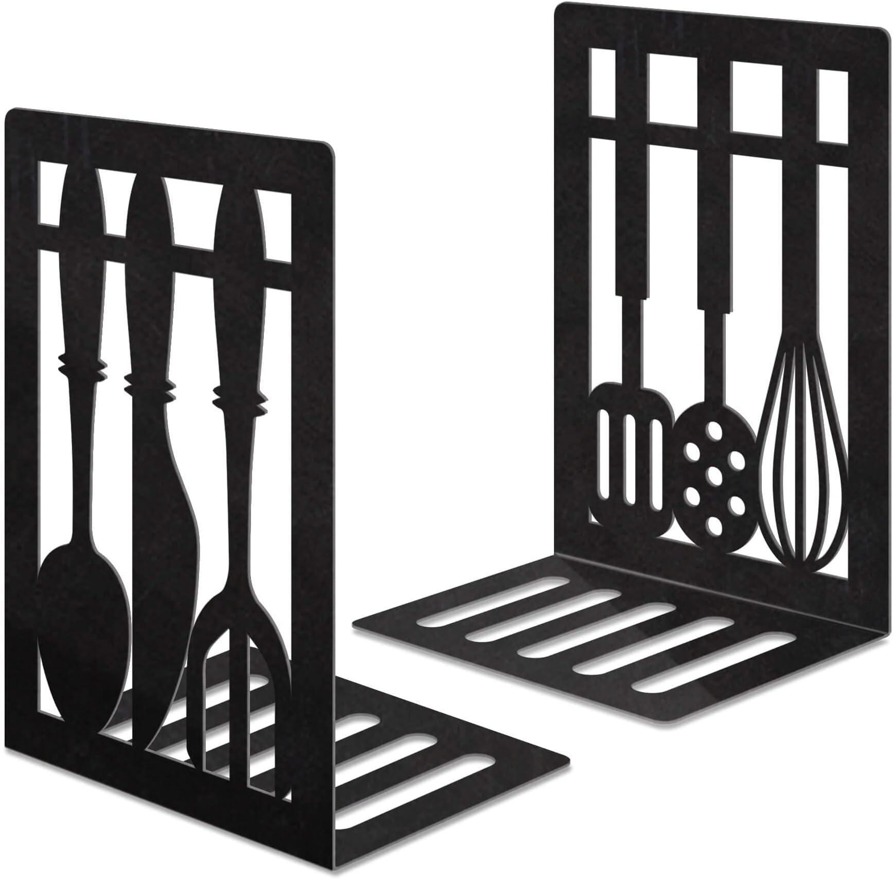 Amazon.com: Jetec Wood Bookends, Kitchen Cookbook Bookends Quality ...